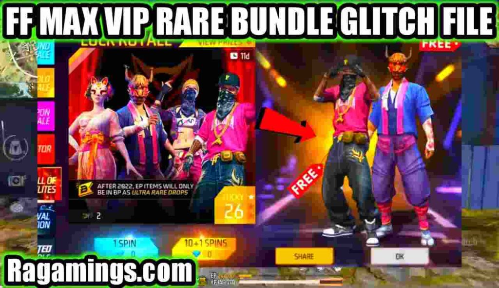 Free Fire or Max VIP Rare Bundle Glitch Config File Download (100% Work ...